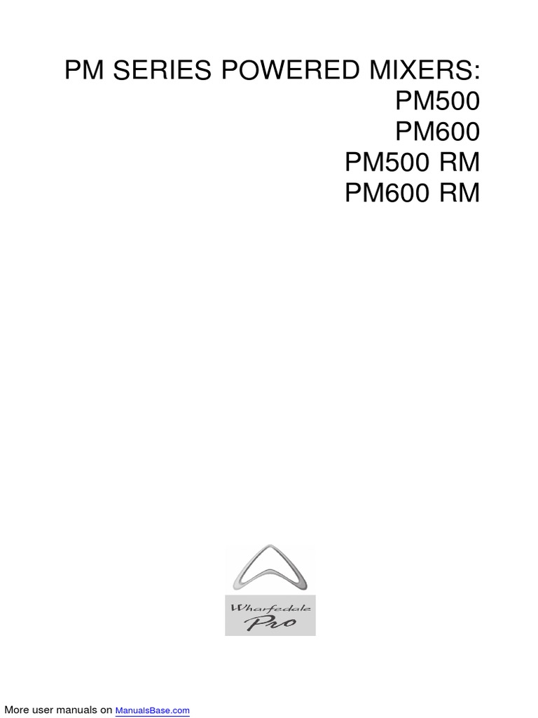 PM600 RM | PDF