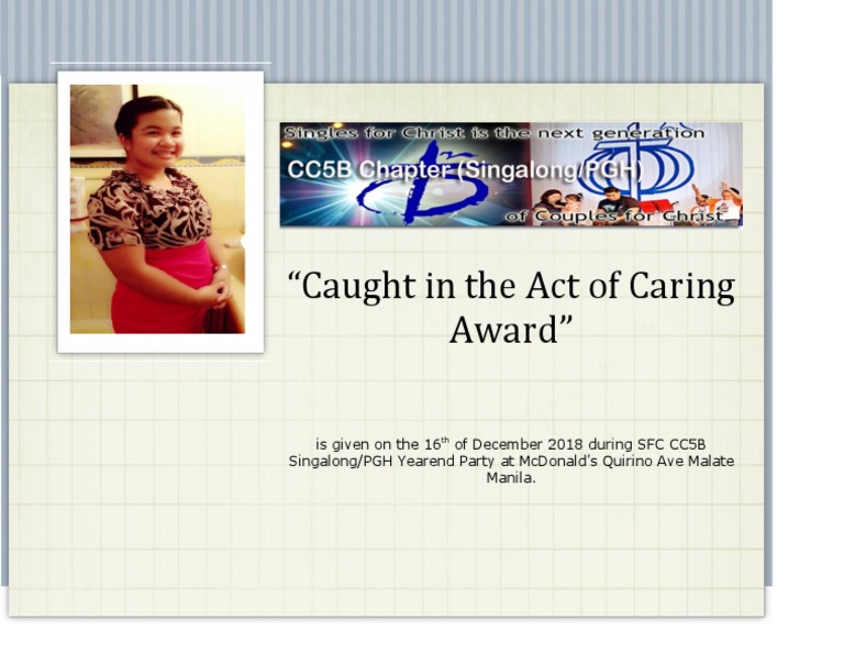 Caught in the Act of Caring Award 2018 | PDF