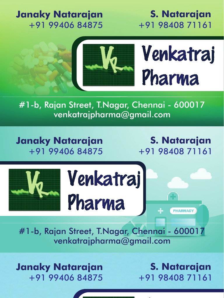 Venkatraj Pharma Visiting Card | PDF