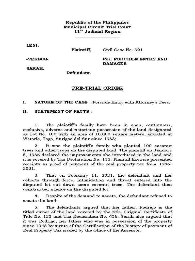 Forcible Entry Case Exercise Descargar Gratis Pdf Evidence