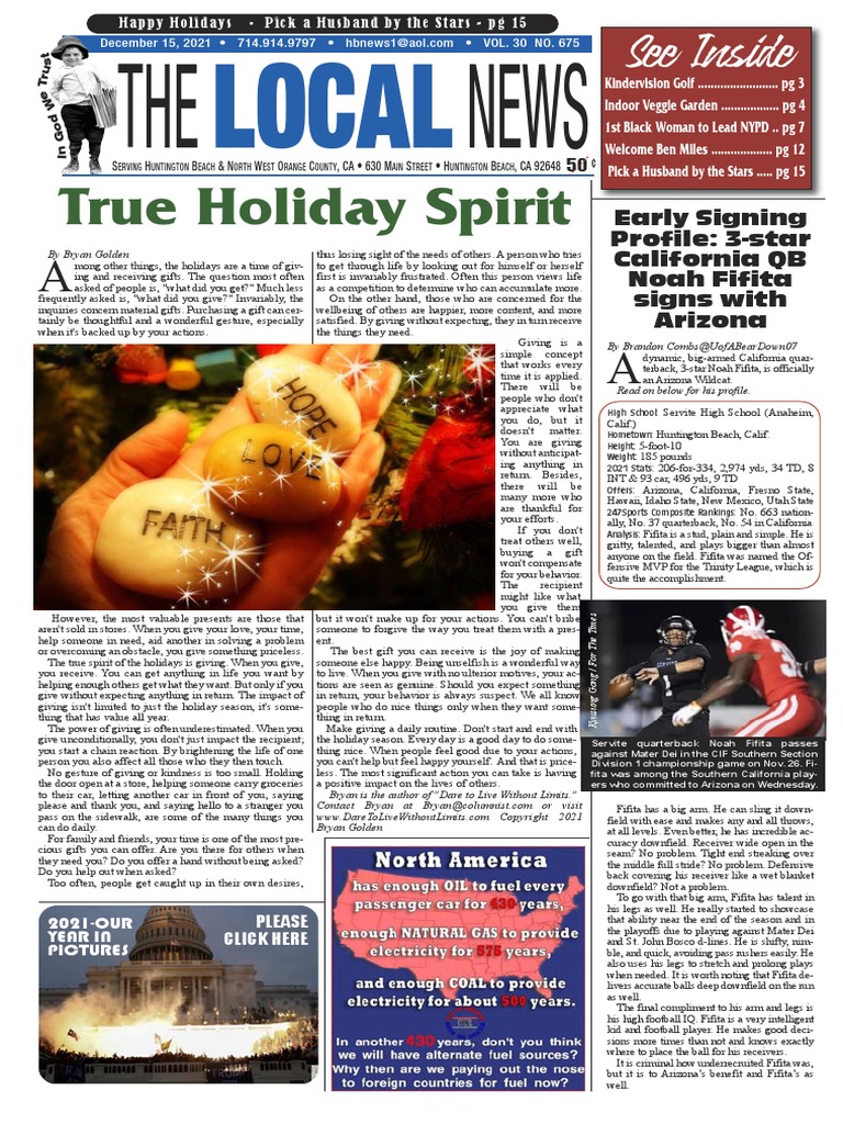The Local News, December 15, 2021 W/ Website Links | PDF | Vegetables ...