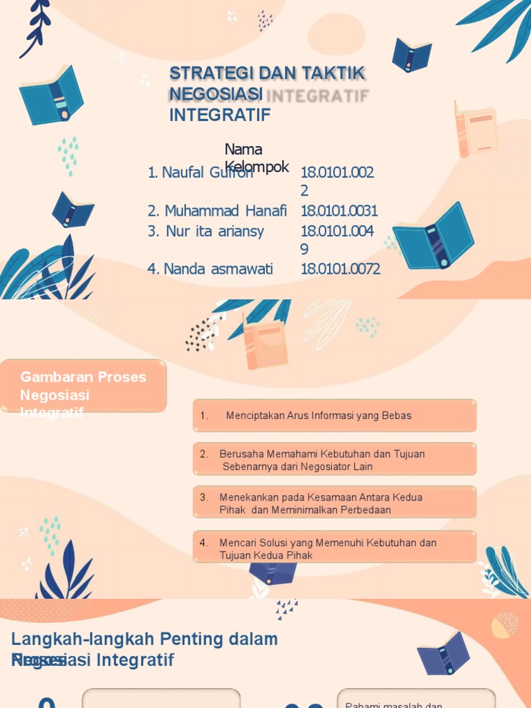 Kel 2 - Strategi Dan Taktik Negosiasi Integratif | PDF | Karier ...