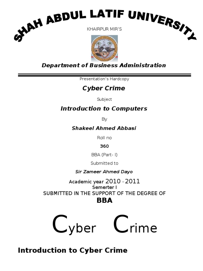 Cyber Crime Assignment) | PDF | Cybercrime | Security Hacker
