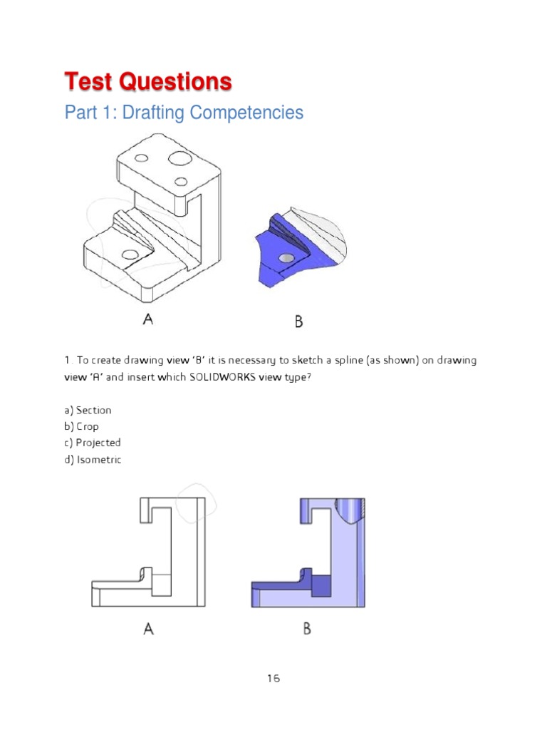 Test Questions: Part 1: Drafting Competencies | PDF