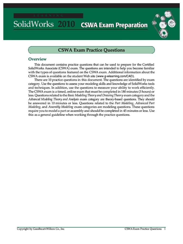 Solidworks | PDF | Test (Assessment) | Theory