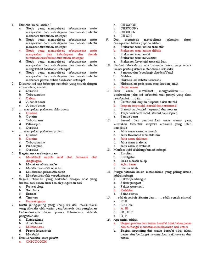 4399 - Ujikom Biologi Farmasi-1 | PDF