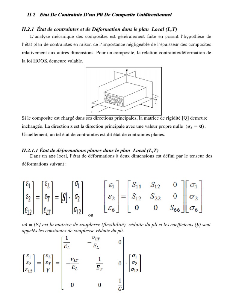 État de contraintes d'un composite UD | PDF | Tenseur | Matrice ...