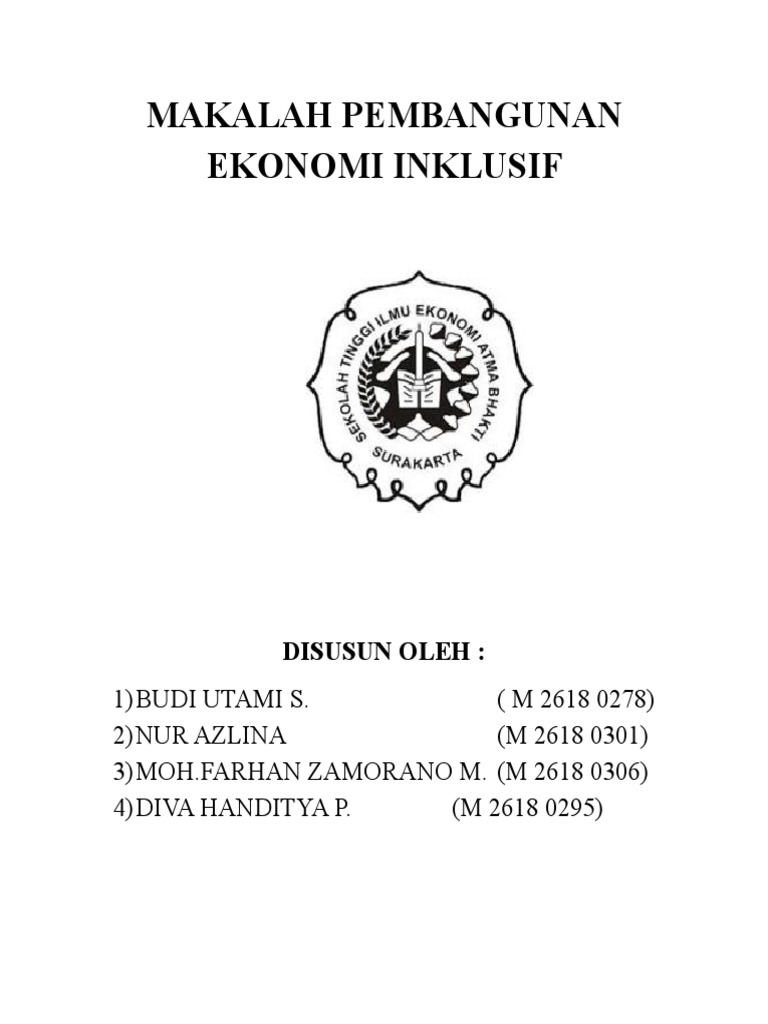 Makalah Pembangunan Ekonomi Inklusif | PDF