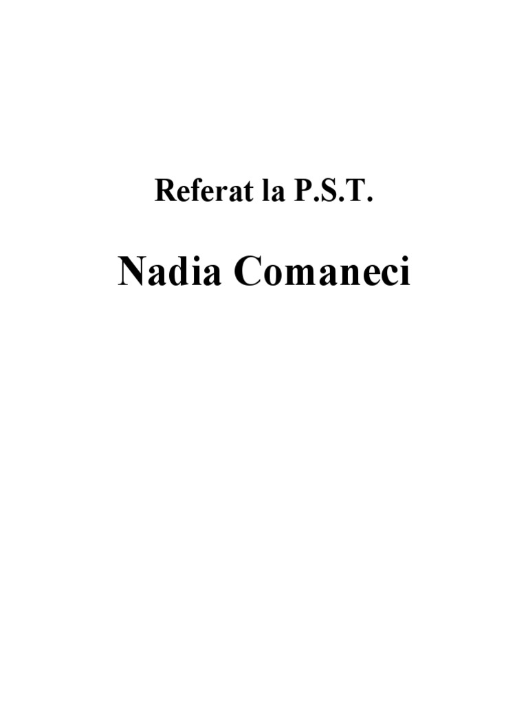 Referat Nadia Comaneci | PDF