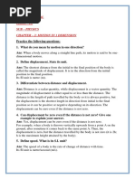 Physics Worksheet 2 - Class IX Motion | PDF | Acceleration | Velocity