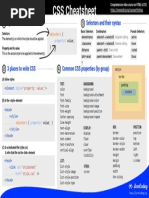 CSS Cheat Sheet | PDF | Html Element | Software Development