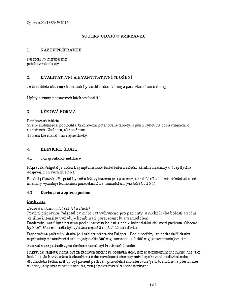 Palgotal 75 MG 650 MG SPC | PDF