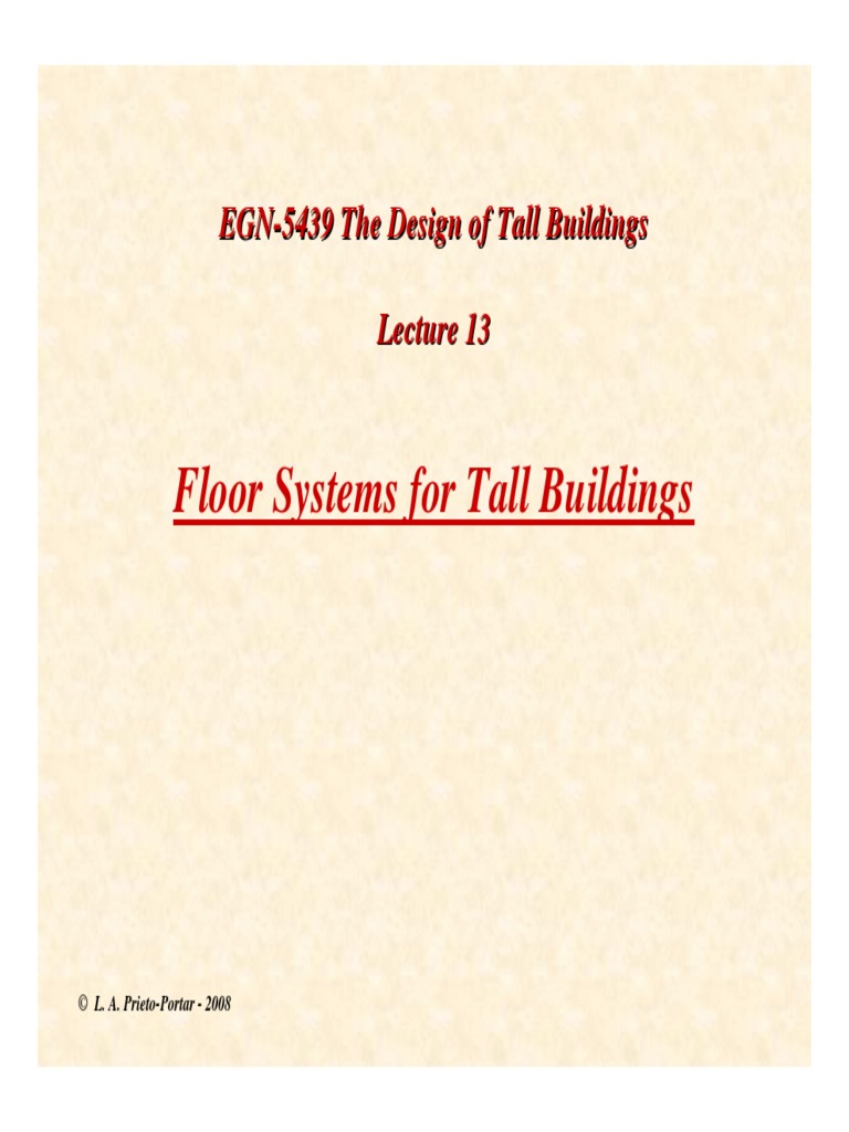 Floor Systems For Tall Buildings | PDF | Beam (Structure) | Reinforced ...