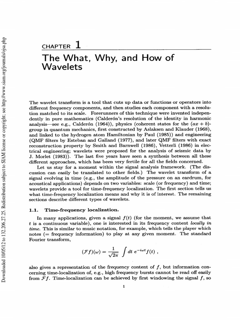 Daubechies 1992 | PDF | Wavelet | Fourier Transform
