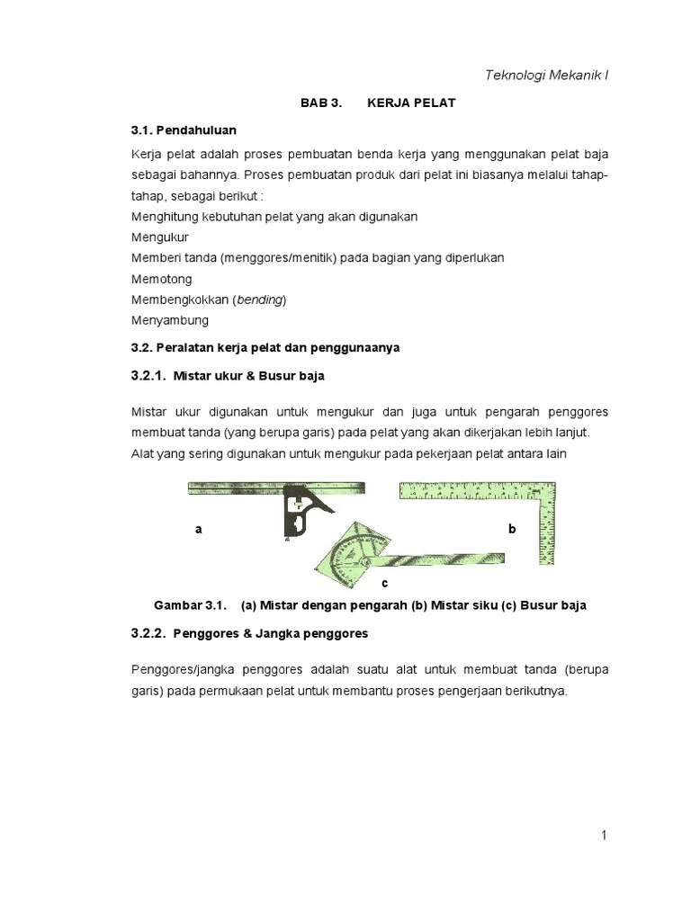 BAB 3 Kerja Plat | PDF