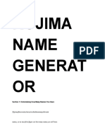 Kojima Name Generator | PDF | Linguistics | Cognitive Science
