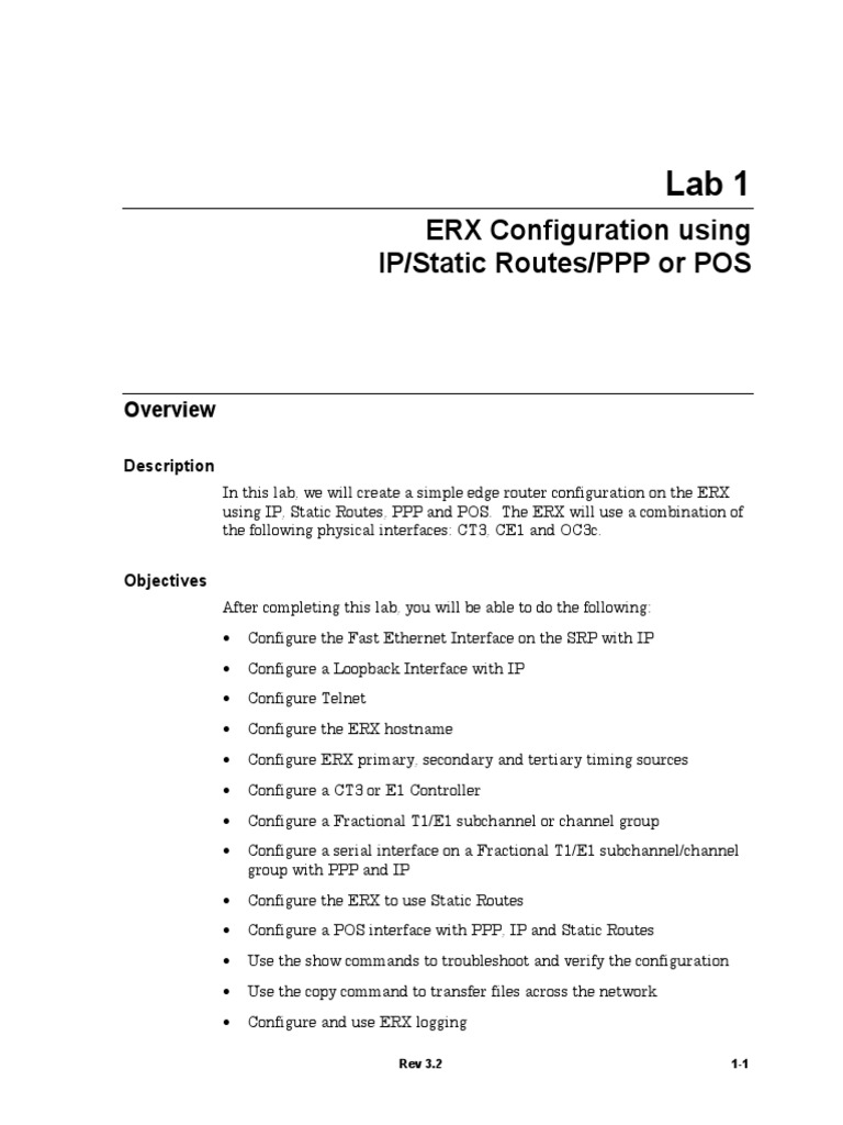 Lab 1 Ip PPP Pos v3.2 | PDF | Command Line Interface | Computer Architecture