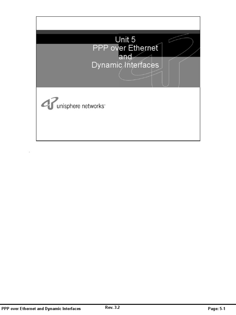Unit 5 PPP Over Ethernet V3 | PDF | Digital Subscriber Line | Asynchronous Transfer Mode