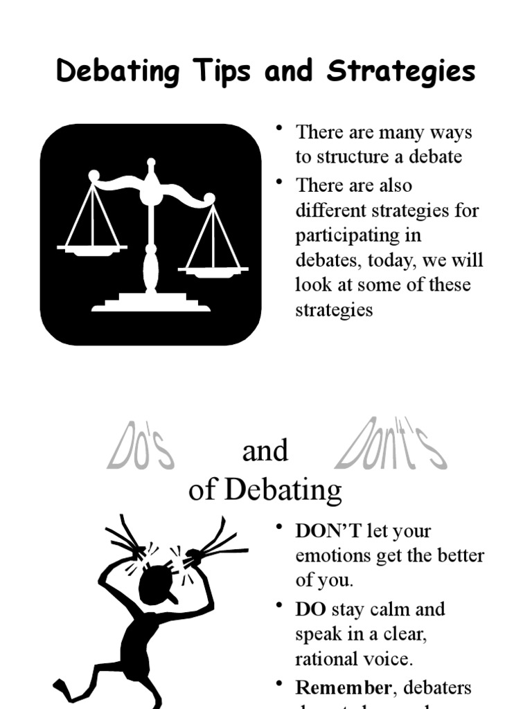 Debating Tips and Strategies | PDF | Human Nature | Human Communication