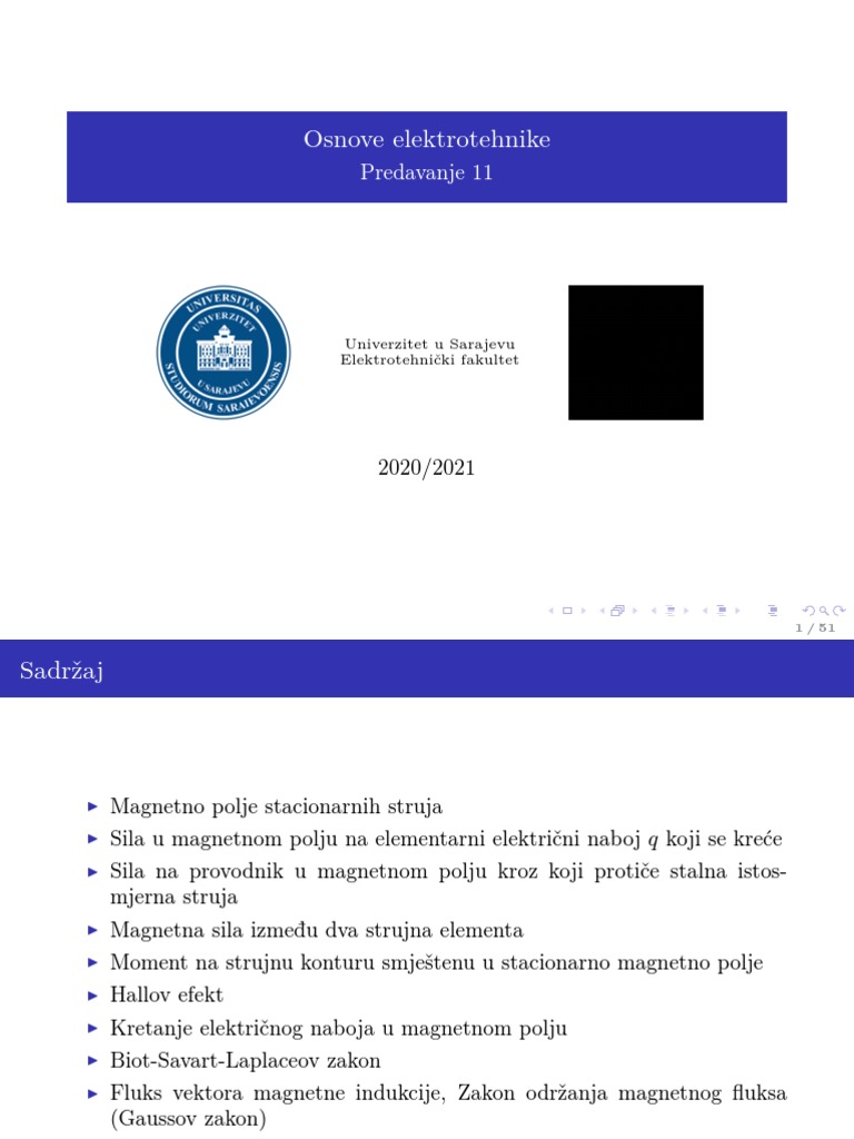 Osnove Elektrotehnike: Predavanje 11 | PDF