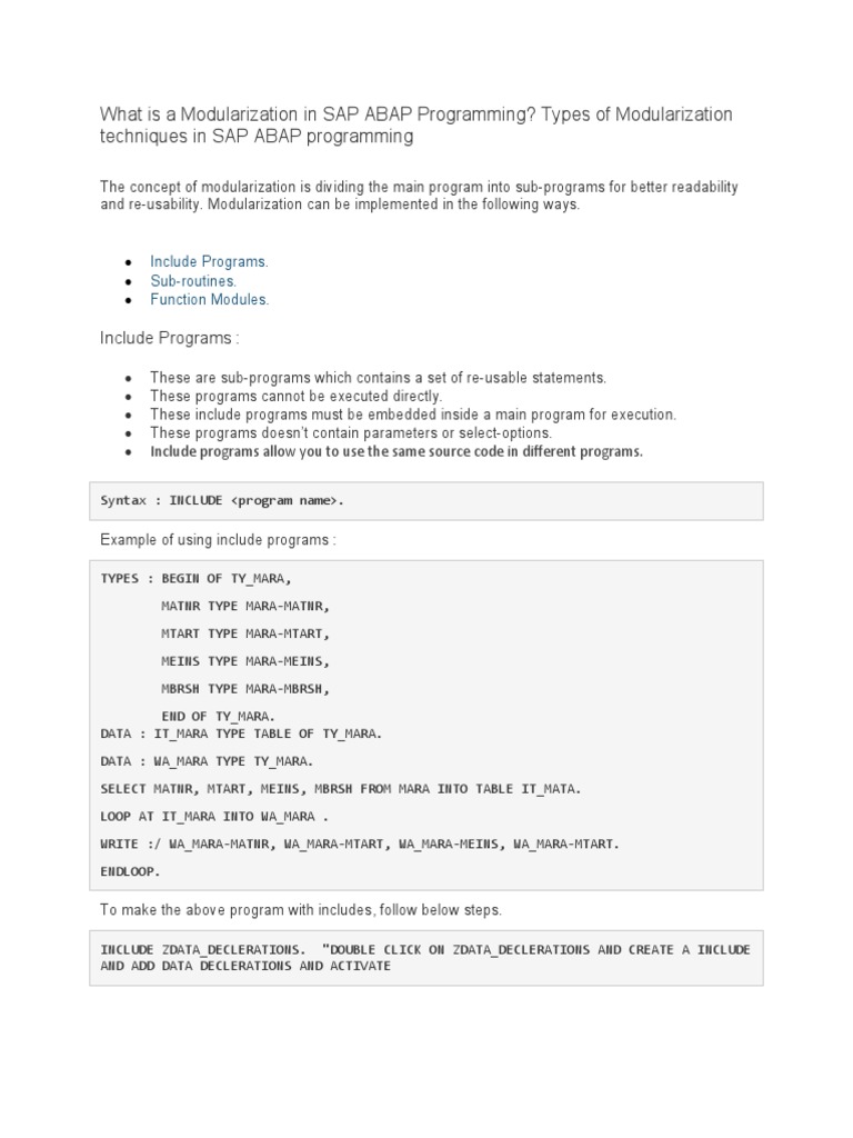 Modularization Techniques Pdf Parameter Computer Programming Subroutine