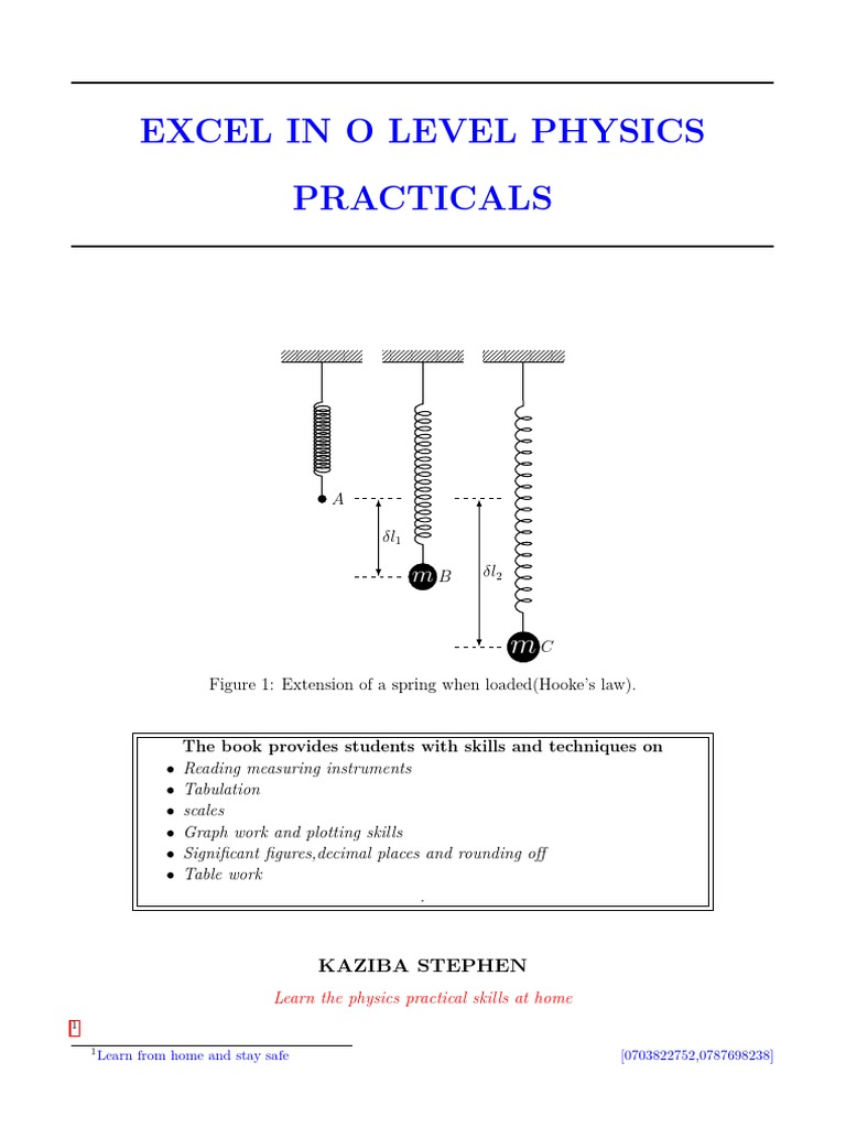 O LEVEL PHYSICS PRACTICAL SKILLS | PDF | Significant Figures | Metre