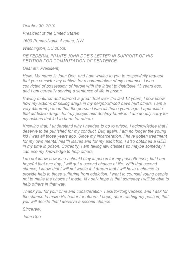 Letter of Clemency - Personal | PDF