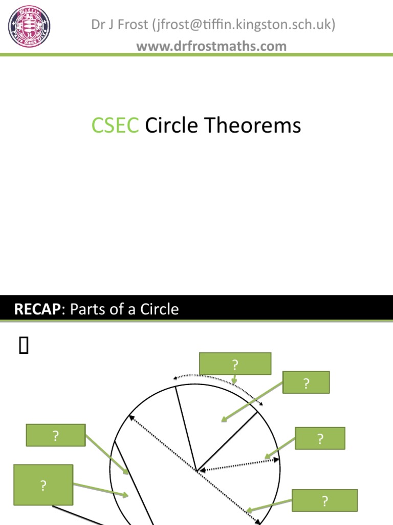 CSEC Circle Theorems Guide | PDF | Circle | Triangle