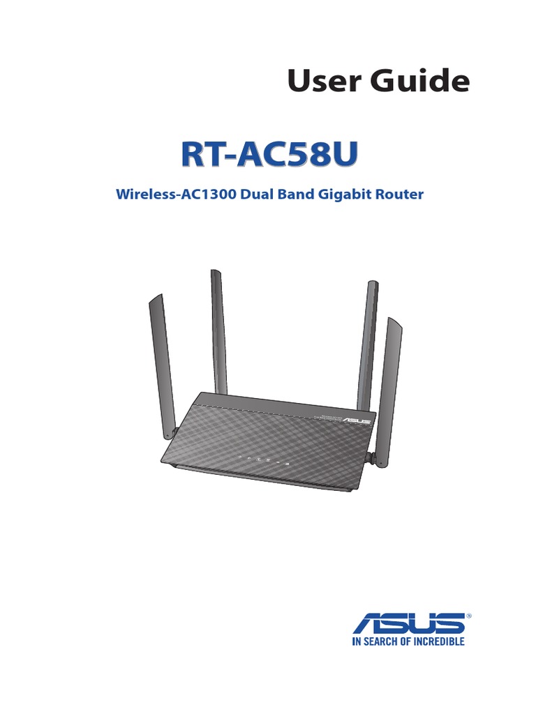 ASUS RT-AC58U Manual | PDF | Wireless Lan | Computer Network
