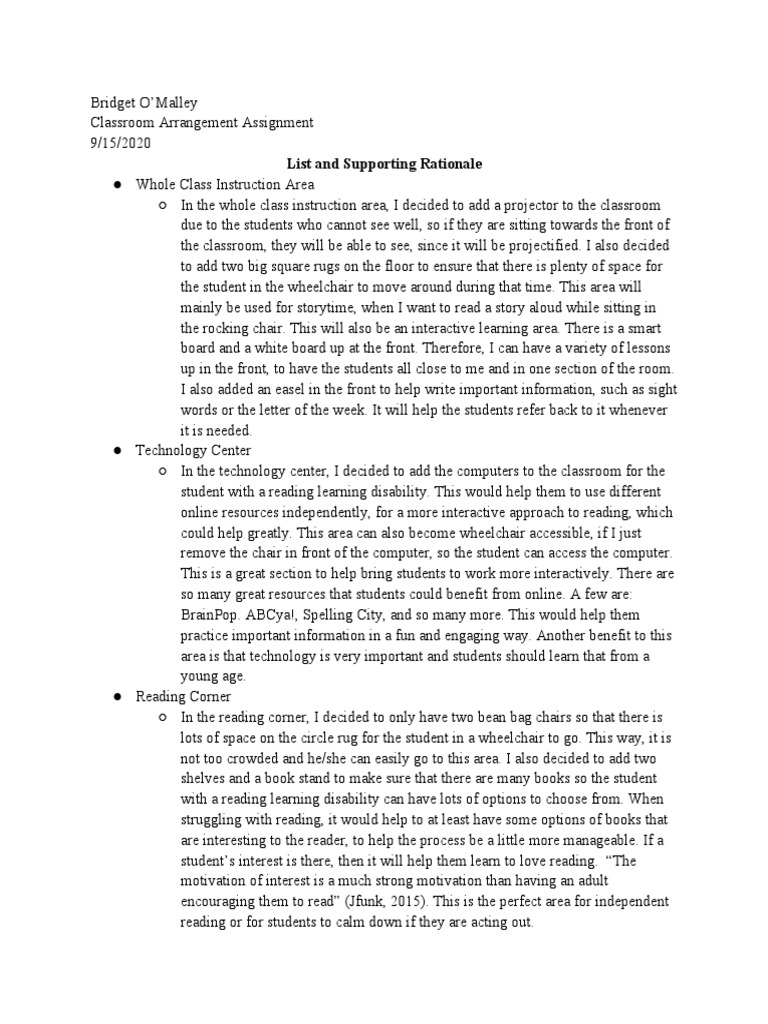 Classroom Arrangement for Inclusivity | PDF | Classroom | Applied ...