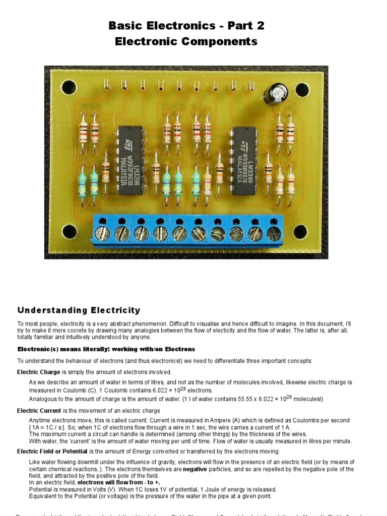 Understanding Basic Electronics Components | PDF