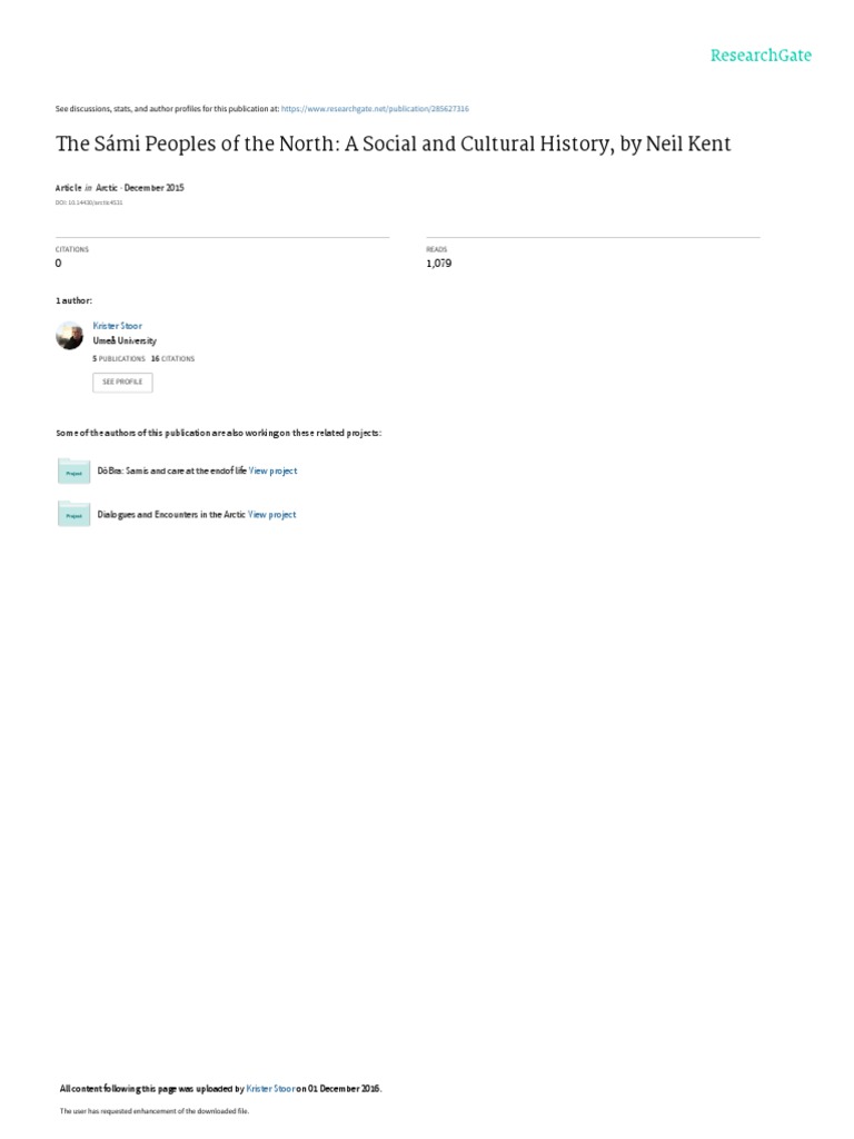 The Sámi Peoples of The North: A Social and Cultural History, by Neil ...