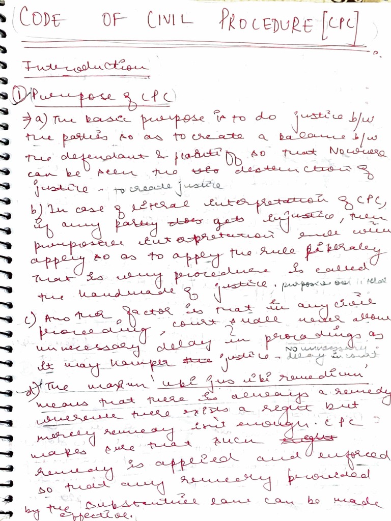 CPC - Unit 1 - Part I | PDF