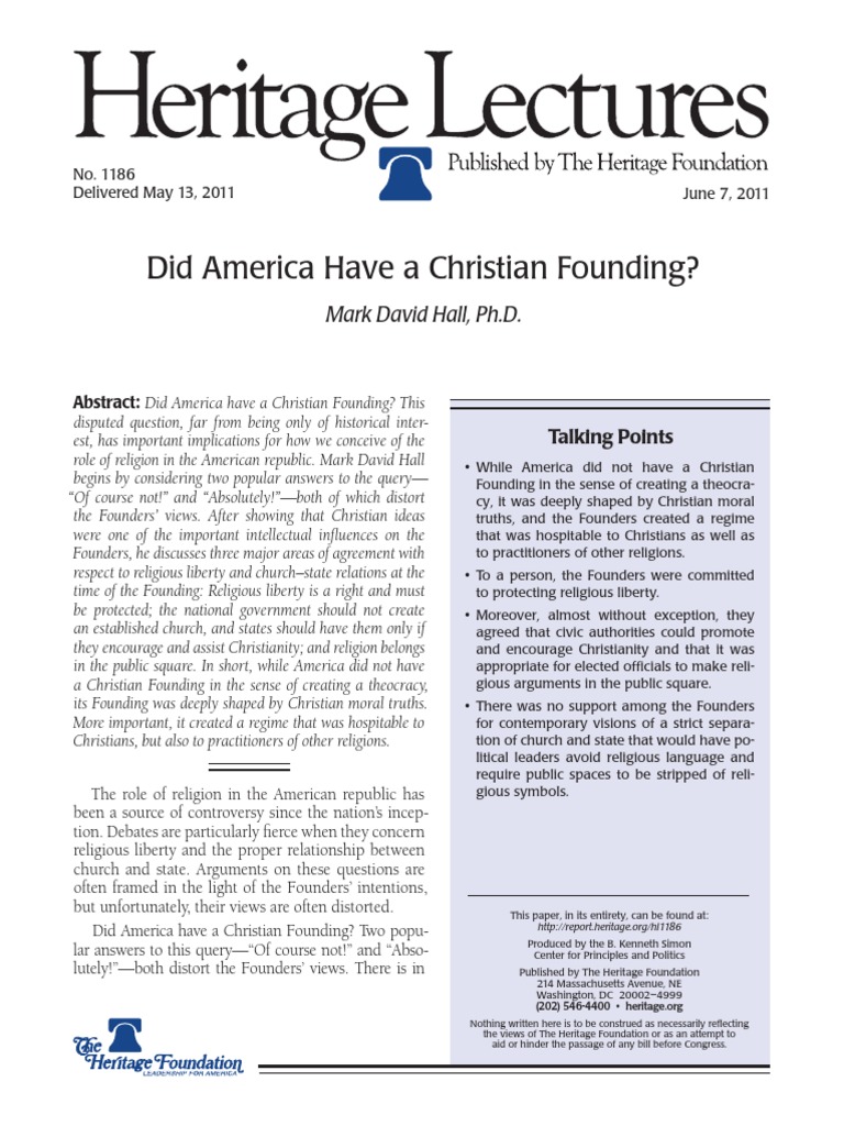 America's Founding and Christian Influence | PDF | Founding Fathers Of ...