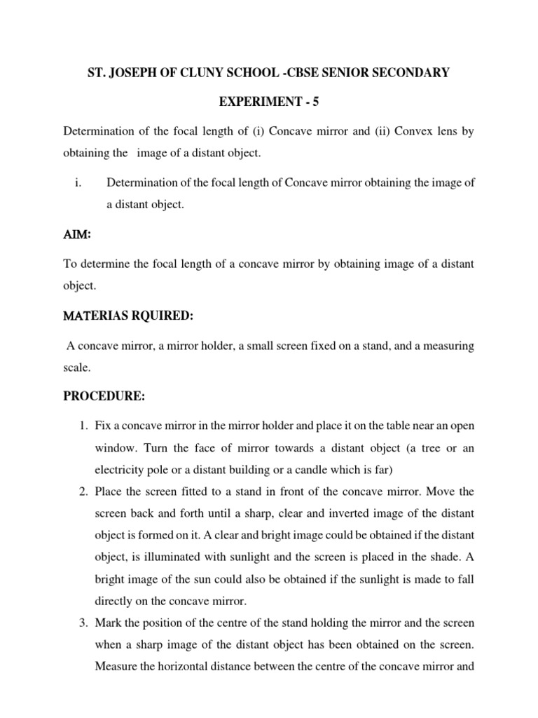 Grade 10 - Lab Manual | PDF | Mirror | Prism