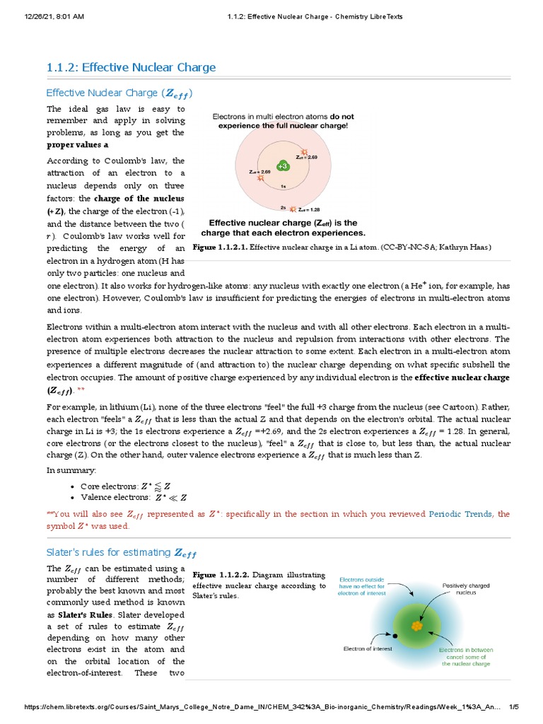 Effective Nuclear Charge Explained | PDF | Atomic Orbital | Materials