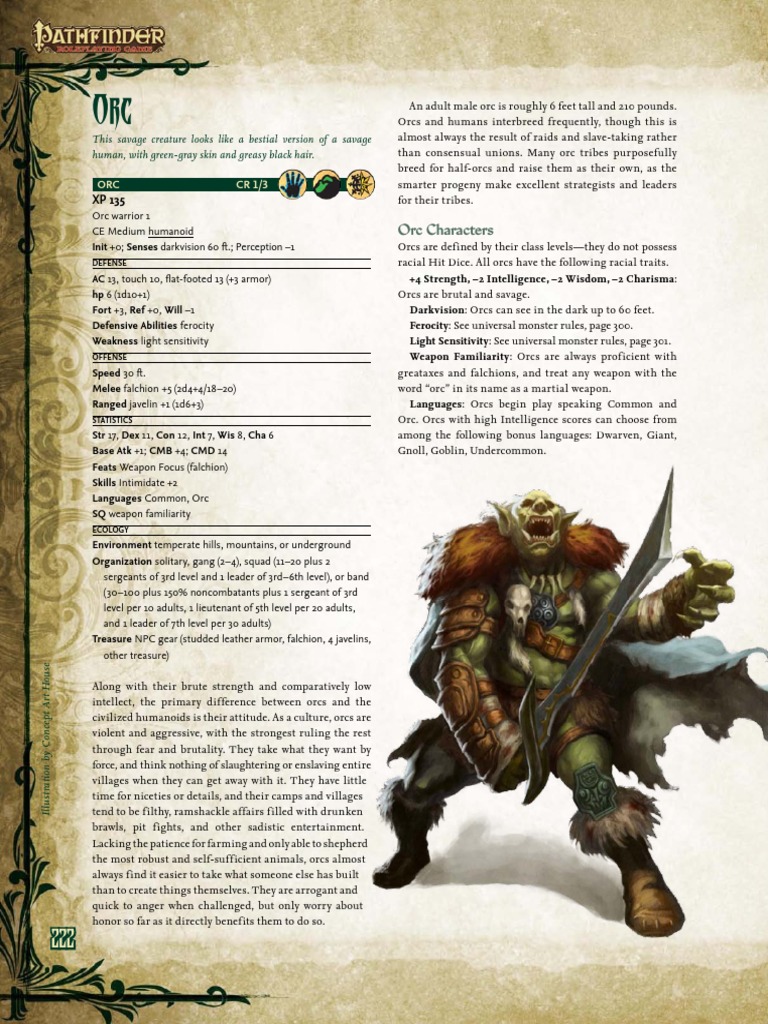 Orc Characters | PDF