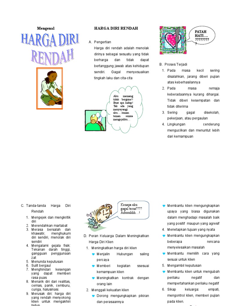 Leaflet Harga Diri Rendah | PDF
