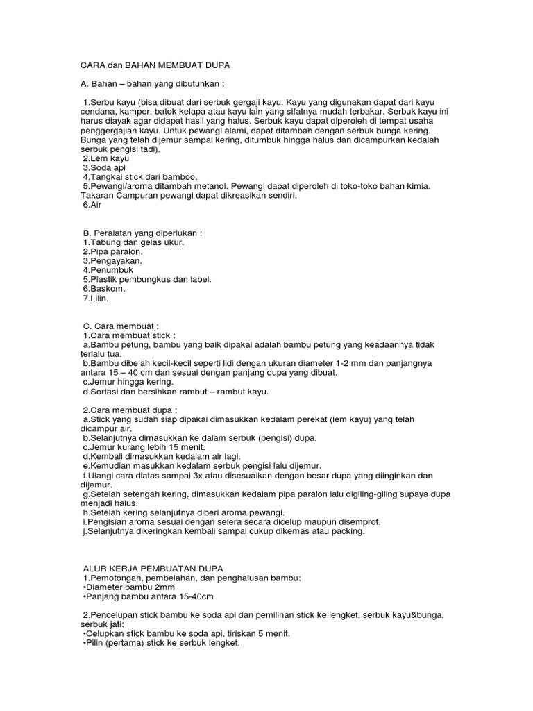CARA MEMBUAT DUPA | PDF