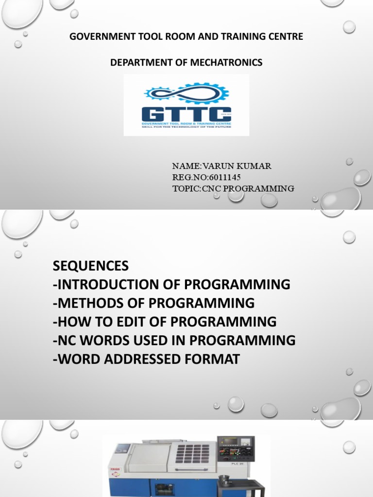 Government Tool Room and Training Centre Department of Mechatronics | PDF | Numerical Control ...