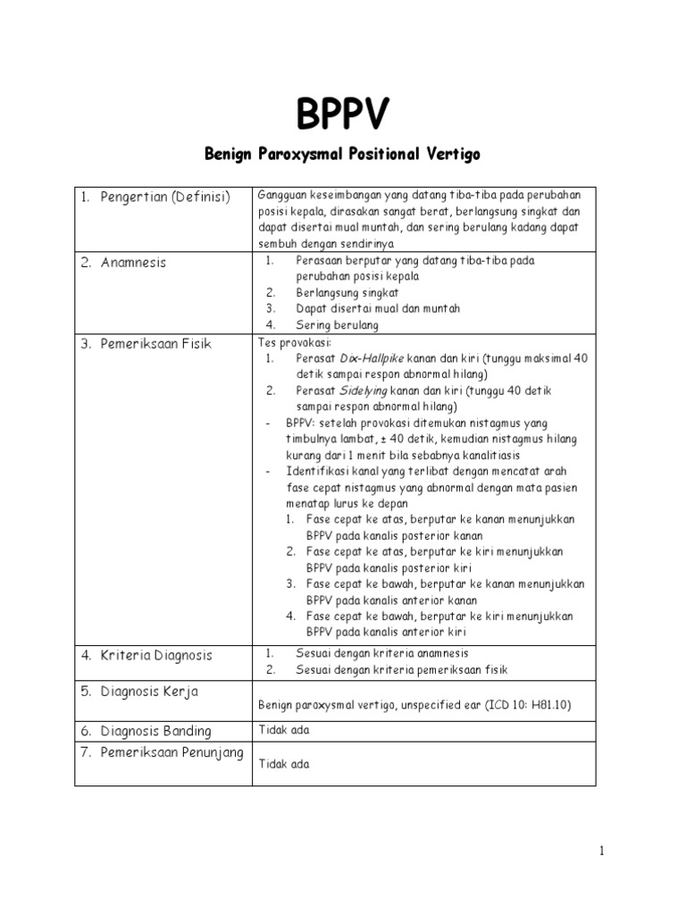 BPPV | PDF