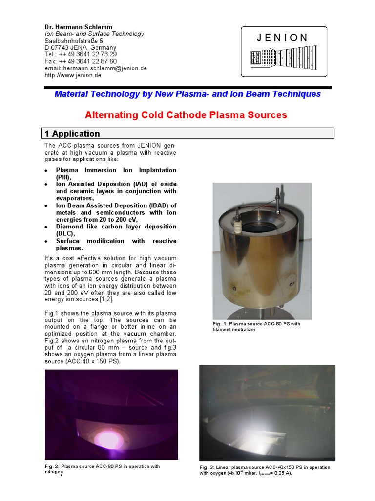 Plasma Tech for Material Engineers | PDF | Plasma (Physics) | Cathode