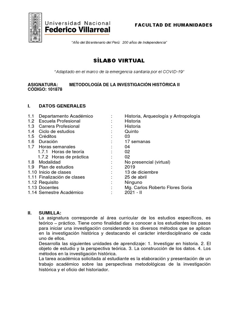 Metodología de La Inv. Hist. Ii | PDF | Evaluación | Teoría