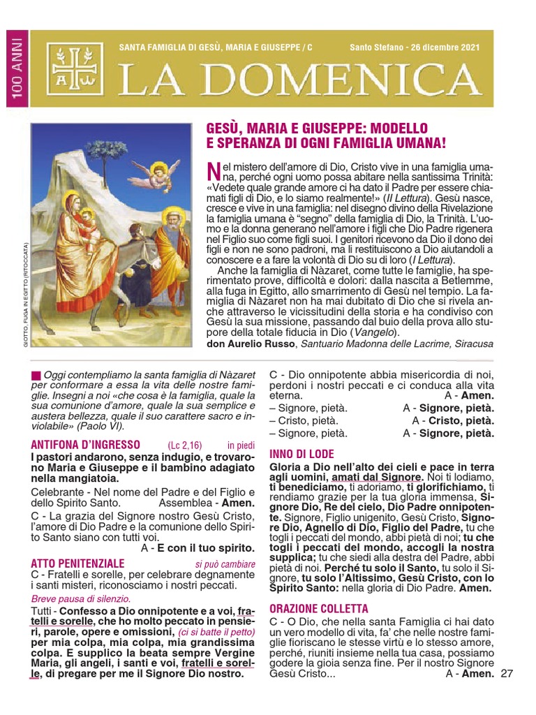 Foglietto Messa | PDF