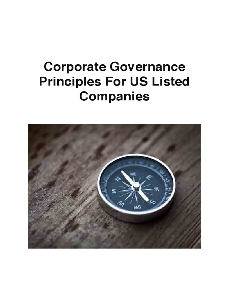 Corporate Governance Principles | PDF | Corporate Governance | Board Of ...