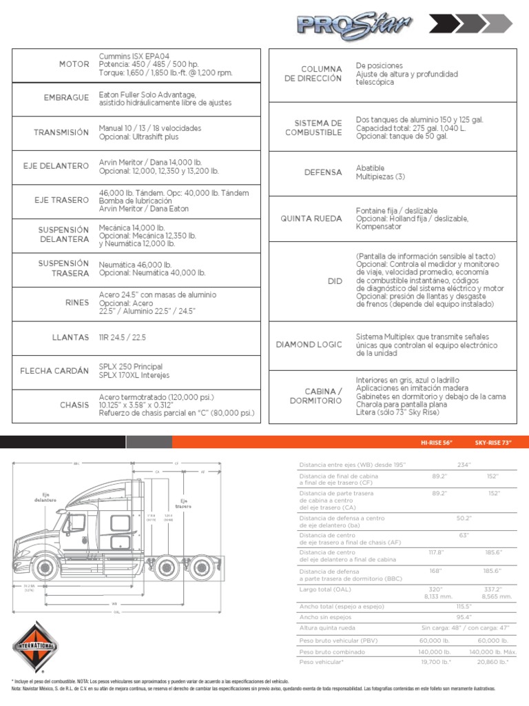 Ficha Prostar 2013 | PDF | Eje | Vehículos