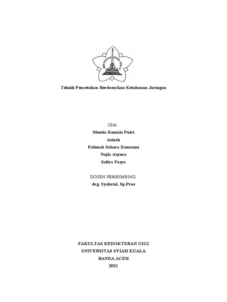 Teknik Pencetakan Mukostatis dan Mukokompresi | PDF | Griya & Taman