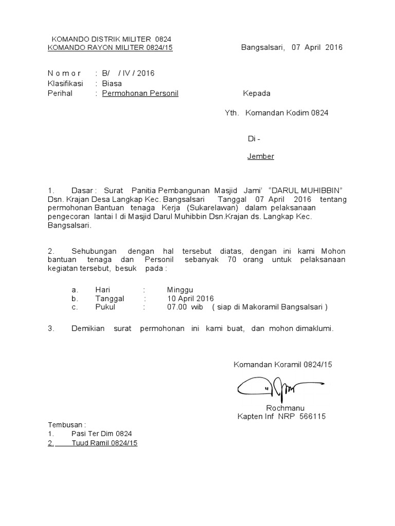 Permohonan Personil | PDF