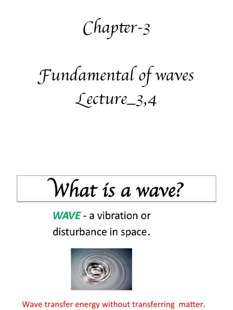 Understanding Wave Fundamentals | PDF | Science & Mathematics ...