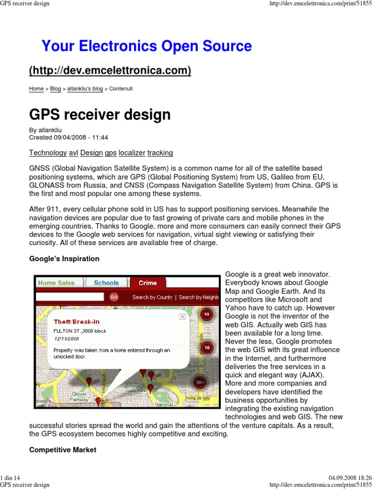 GPS Receiver Design | PDF | Global Positioning System | Embedded System